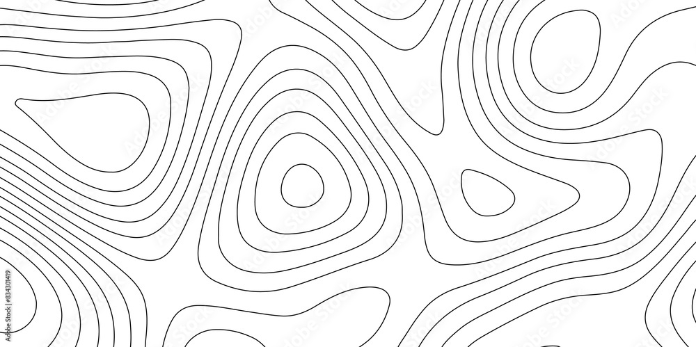 Topographic background for design black linear wave paper curved ...