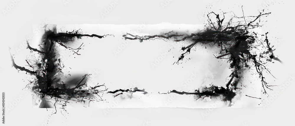 artistic expressive banner borders with free space in the middle Stock ...