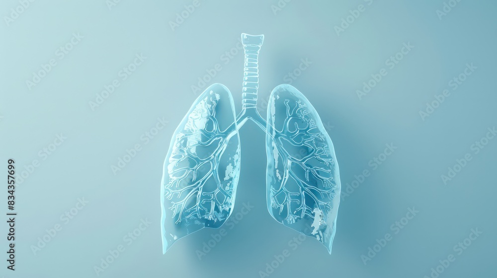 Anatomical Lung Diagram: A high-quality anatomical diagram of the lungs ...