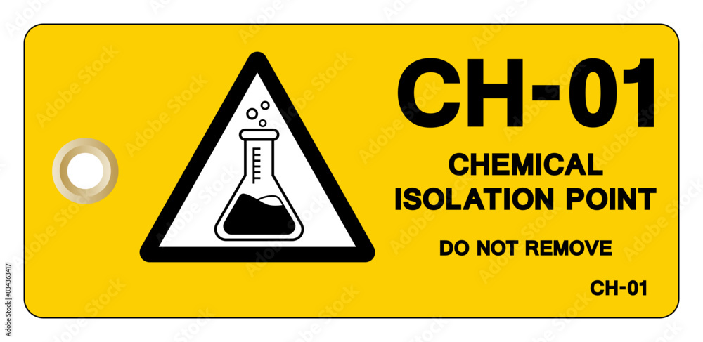 CH01 Chemical Isolation Point Tag Label Symbol Sign, Vector ...
