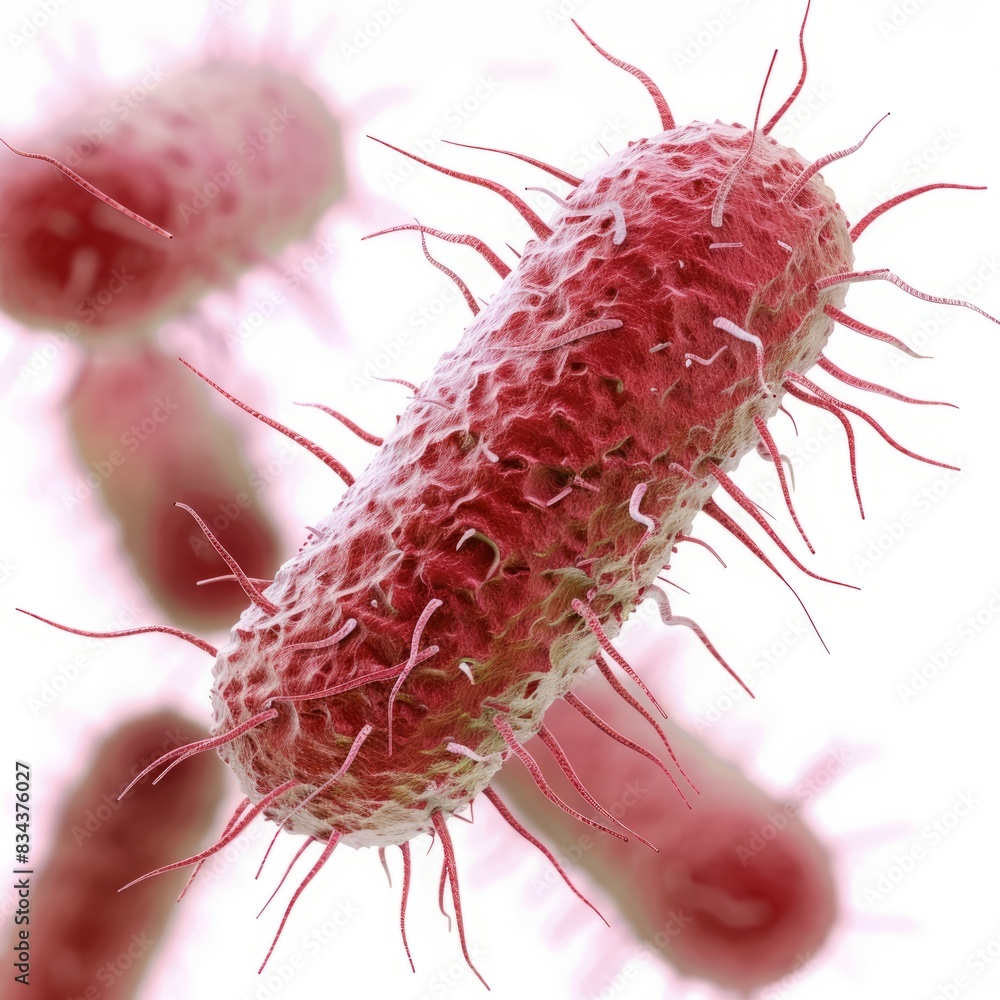 Close-up View of Highly Detailed 3D Escherichia Coli (E. Coli ...