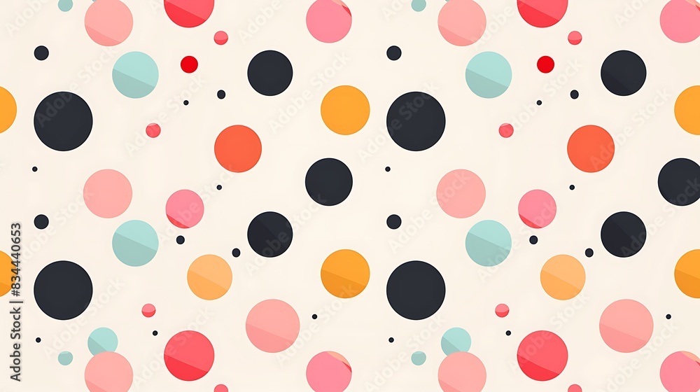 Simple Polka Dots minimal background, Polka dots on a plain background ...