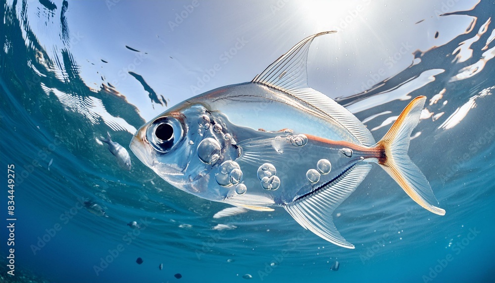 Translucent Symphony: Sea-Faring Creatures in Melted Bubbles" "Oceanic ...