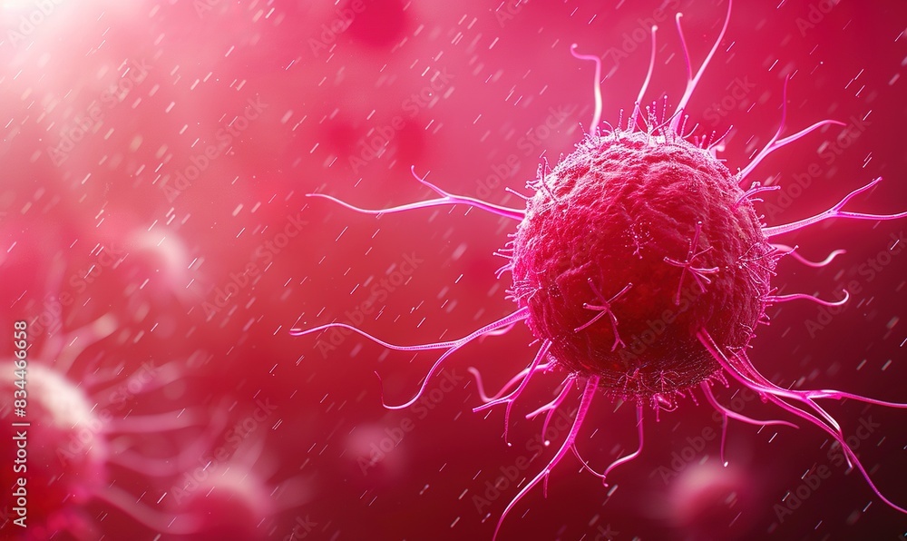 Foto de Tumor microenvironment concept with cancer cells, T-Cells ...