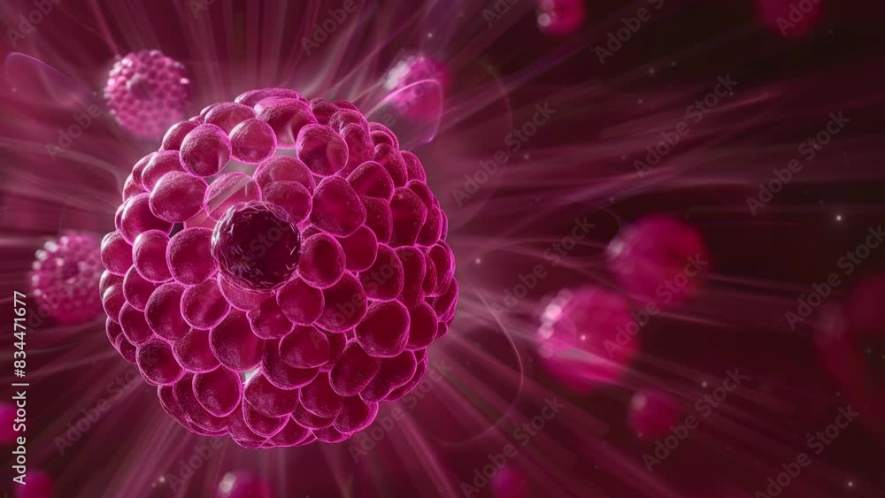 Tumor microenvironment concept with cancer cells, T-Cells ...