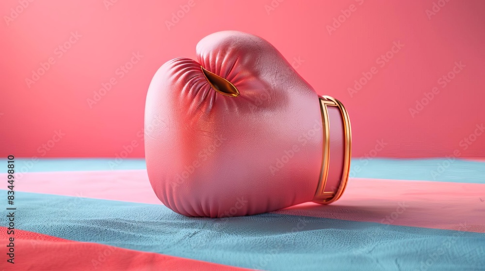 boxing trading card template flat design front view fighting spirit 3D ...