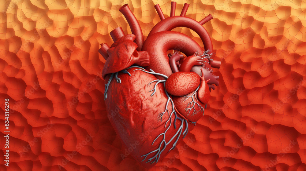 Detailed illustration of cardiac muscle textures realistic heart ...