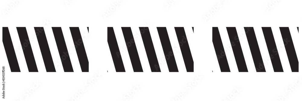 Slash line border. Diagonal parallel lines divider strip. Tilt strip ...