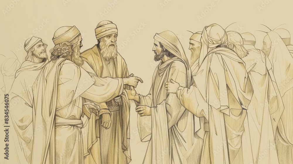 Biblical Illustration of Genesis 39: Joseph's Service in Potiphar's ...