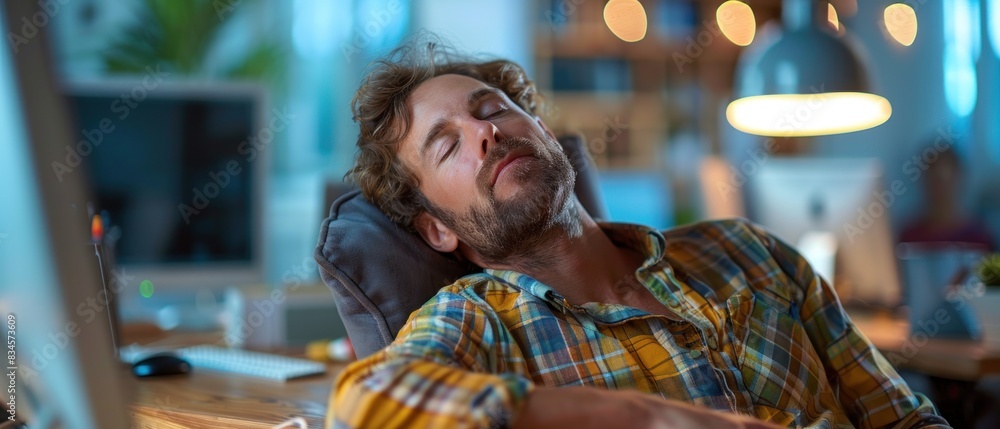 An immaculate desk setup with only a keyboard and mouse, portraying ...