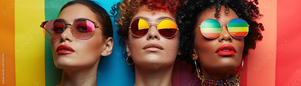 Magazine cover style poster for Pride Month, glamorous and fashionable ...