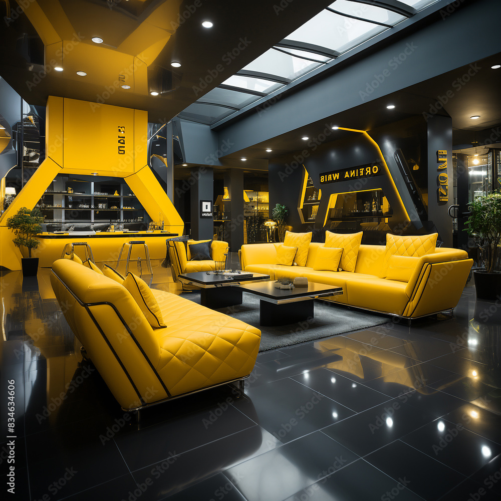 Image of Sleek Car Shop Office Interior Design: Modern and Functional ...
