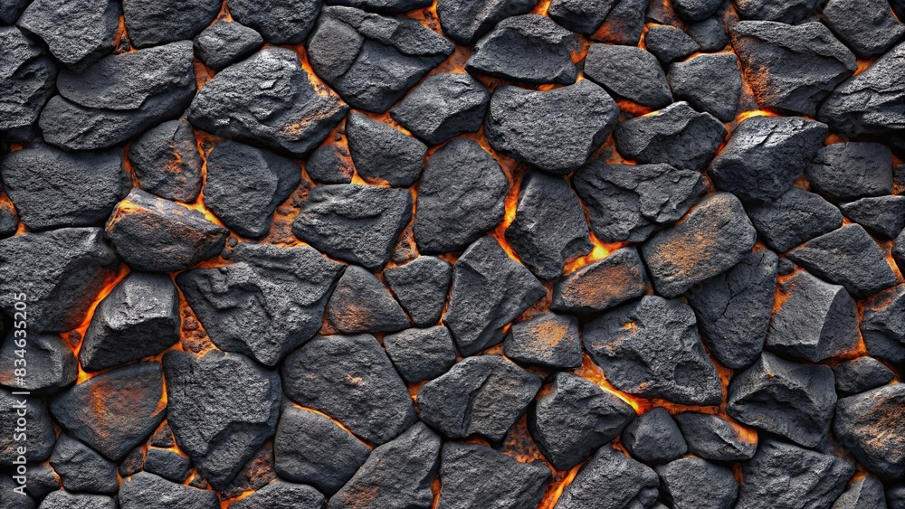 Seamless tile repeatable black slate lava stone texture background ...