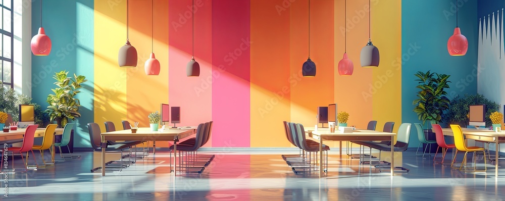 LGBTQ inclusive workplace, flat design, front view, professional theme ...