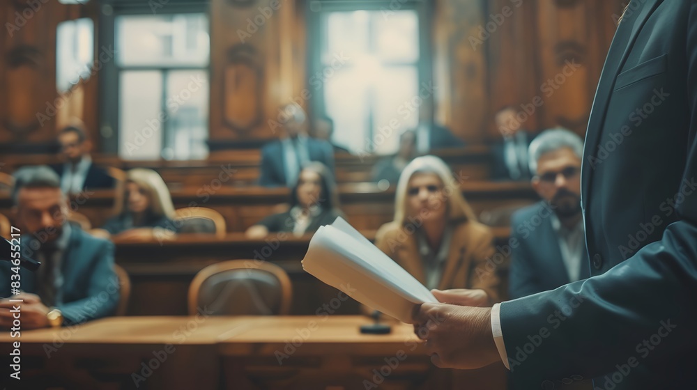 A high-resolution image of the jury foreperson handing over the verdict ...