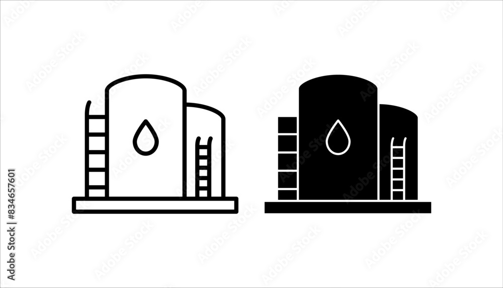 Water tank linear icon set. Modern outline Water tank logo concept on ...