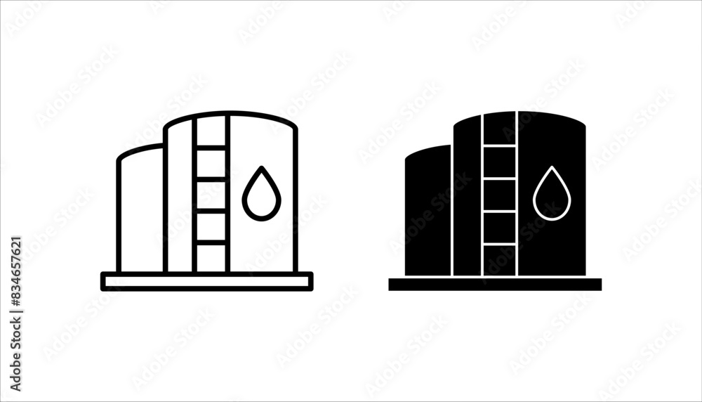 Water tank linear icon set. Modern outline Water tank logo concept on ...