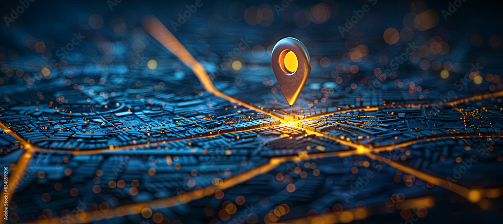 GPS marker indicating a specific position on a map, allowing for ... GPS marker indicating a specific position on a map, allowing for ...