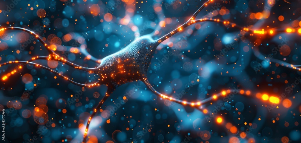 Ai Synaptic Debrief Collaborative Tech Minds Glowing Neural Connections Blue And Orange