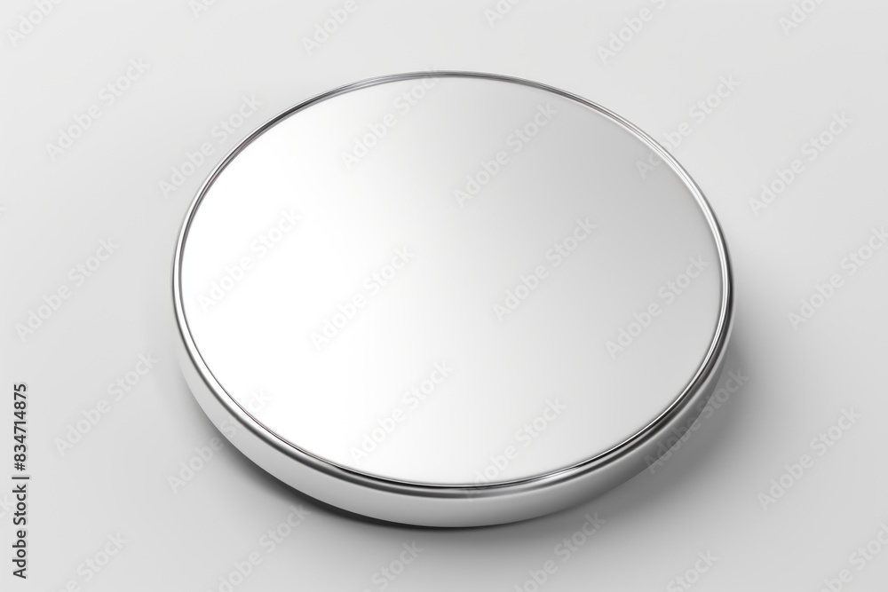 Badge Mockup isolated on white background. Isolated Circular Pin Badge ...
