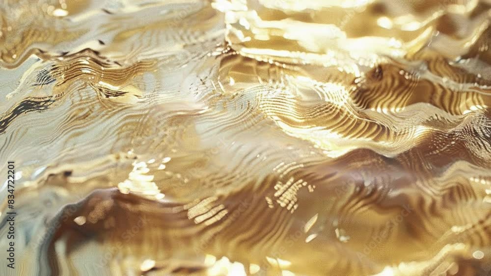 Abstract liquid gold background. Flowing liquid gold texture seamless ...