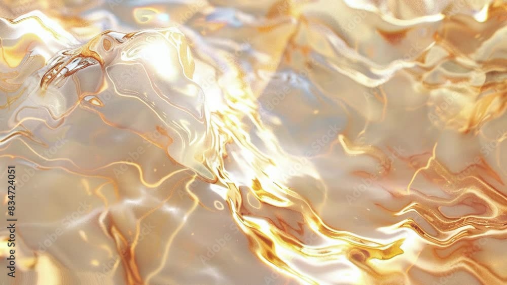 Abstract liquid gold background. Flowing liquid gold texture seamless ...