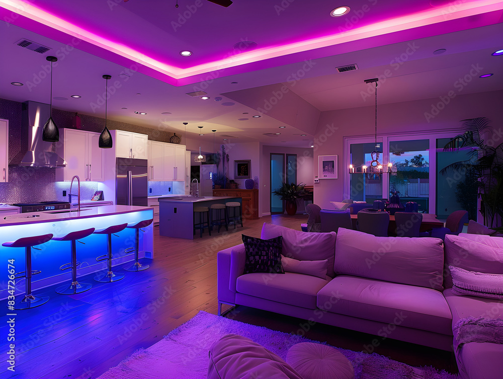 An advanced lighting system with various customizable color options for ...