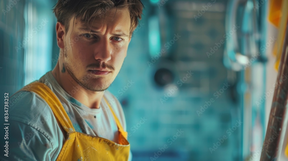 Dedicated Janitor Embracing Holiday Hustle: Labor Day, National Day ...