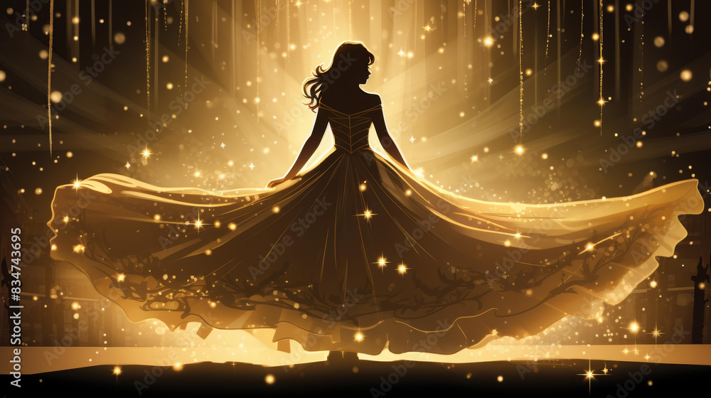 Stunning princess silhouette image with high resolution capturing regal ...