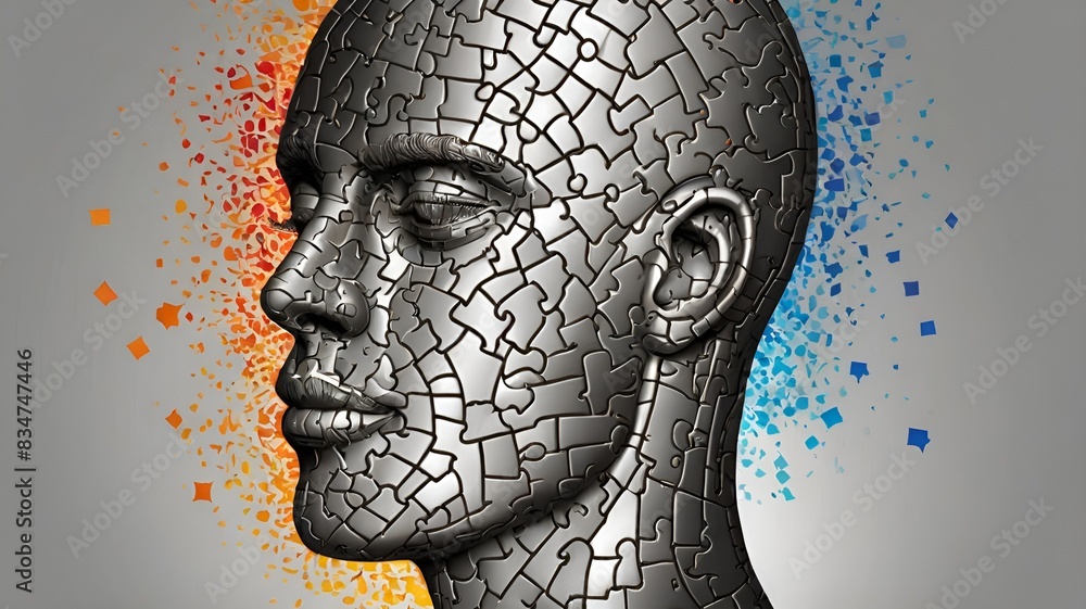 Granater Ai A man with a fractured face, showing visible signs of ...