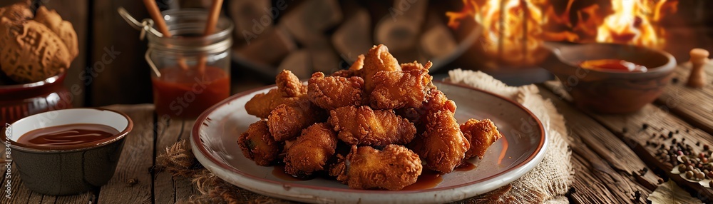 Rocky Mountain oysters, fried bull testicles, served with dipping sauce ...