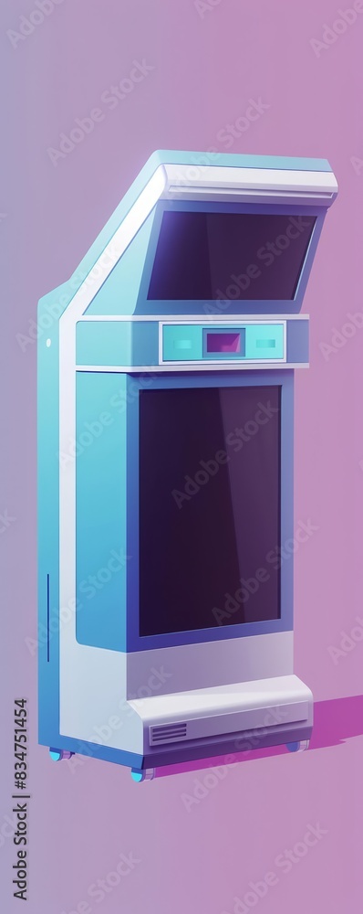 Document Scanner flat design side view digitalization theme 3D render ...