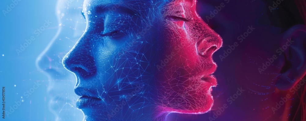 A detailed medical illustration of a rhinoplasty procedure, showing the ...