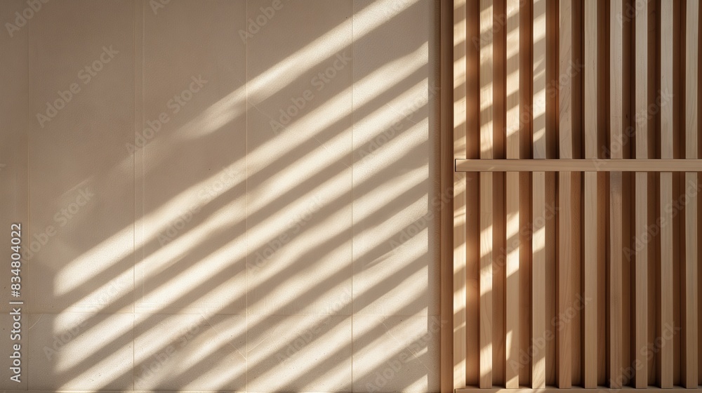 Visual of 25mm wooden slats for a minimalist partition, creating ...