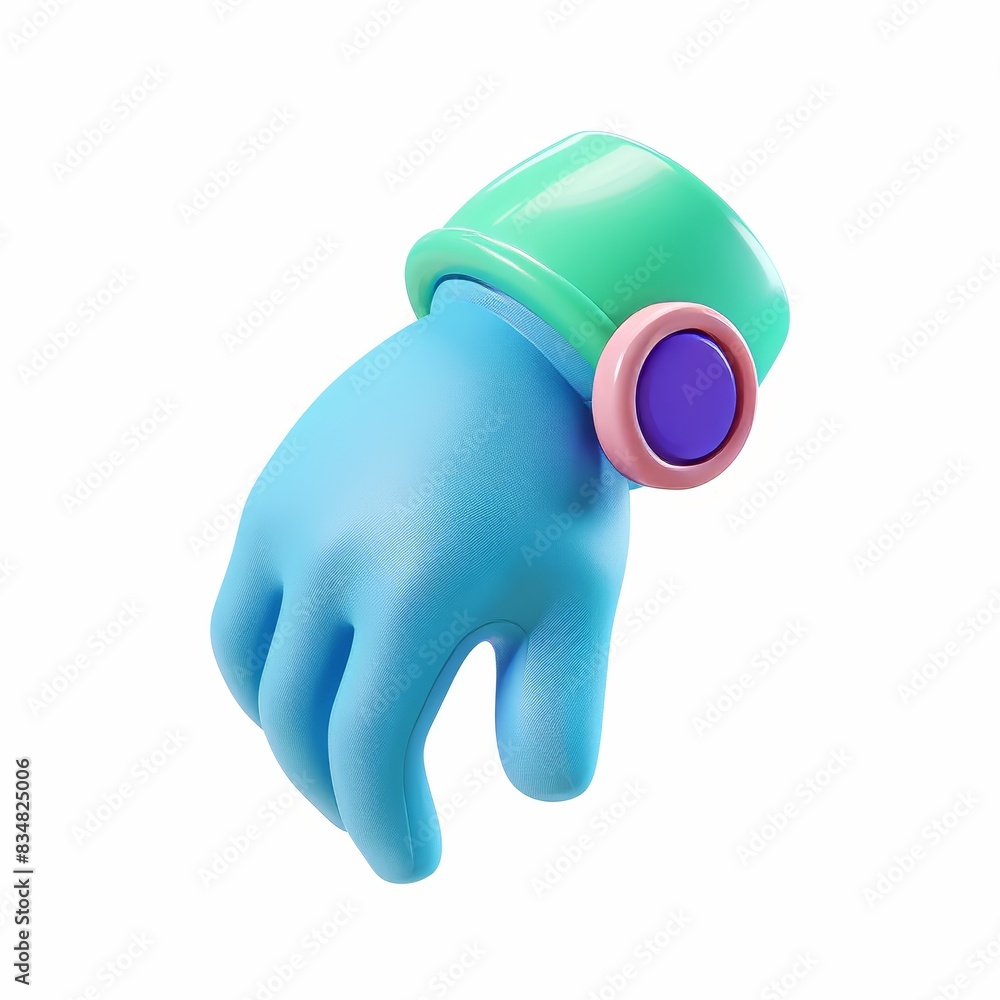 Isolated hand tap on transparent background. Human finger pressing ...