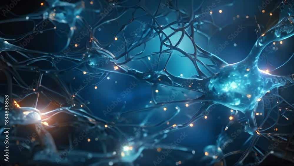Video Stock Brain Neurons Synaptic Pathways Influence Cognitive Functions And Nerve Signals In