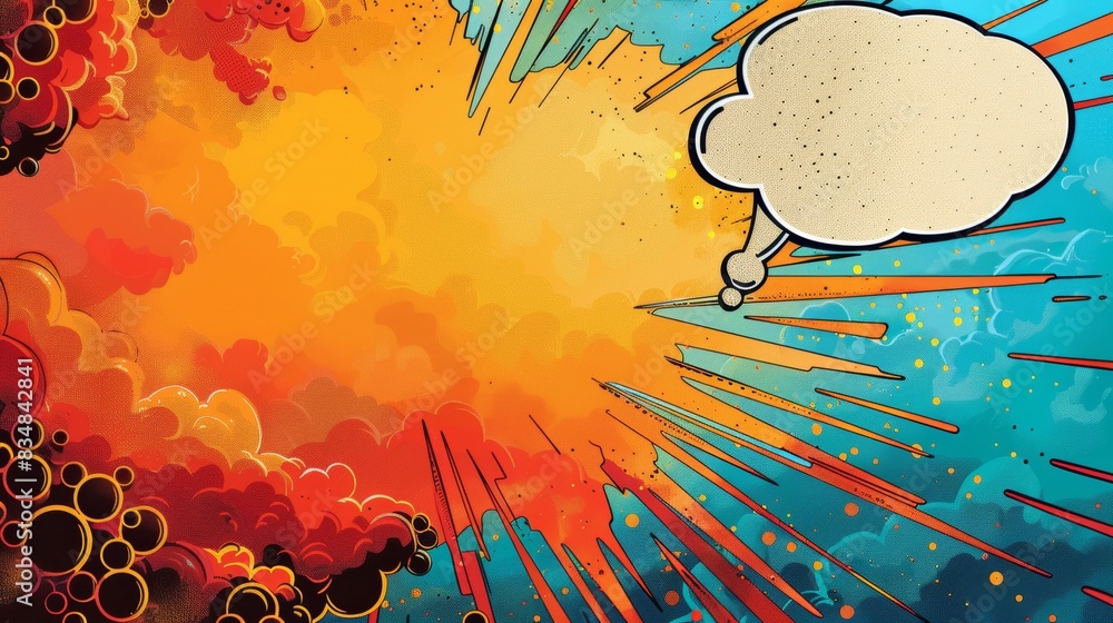 Birthday card design, superhero theme, comic book explosion backdrop ...