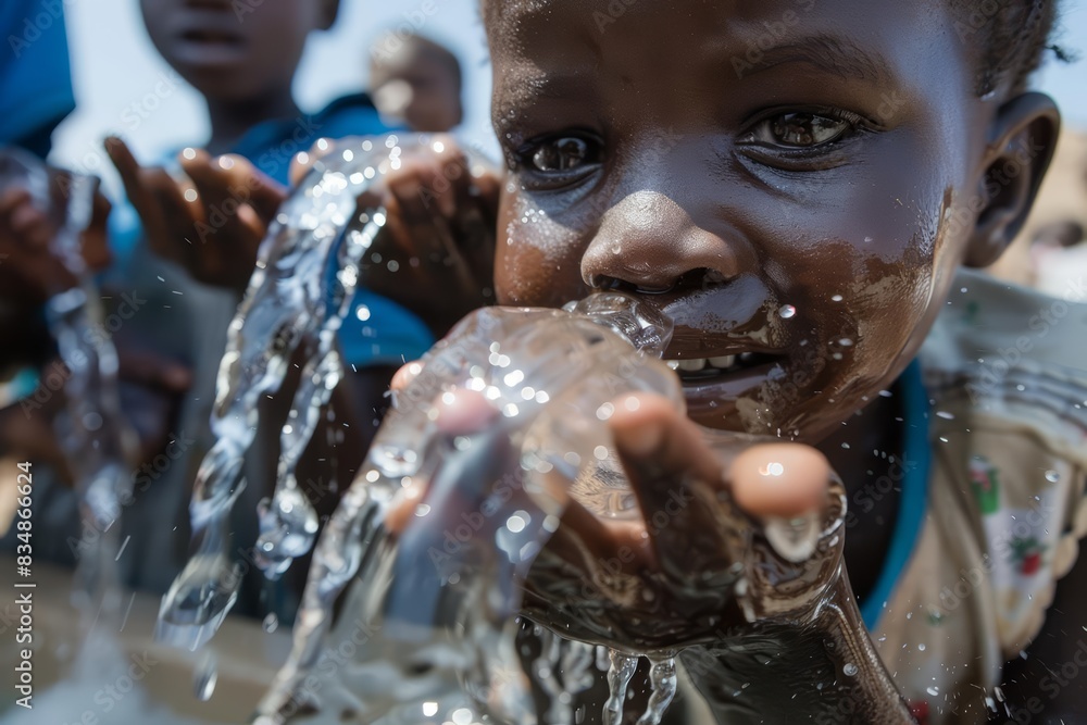 Ensuring clean water access for all communities, close up, requires ...