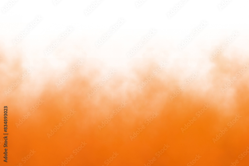 Realistic orange smoke overlay isolated on transparent background ...