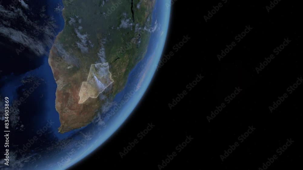 Fly Zoom into Botswana, Gaborone, Francistown, through space to see the ...