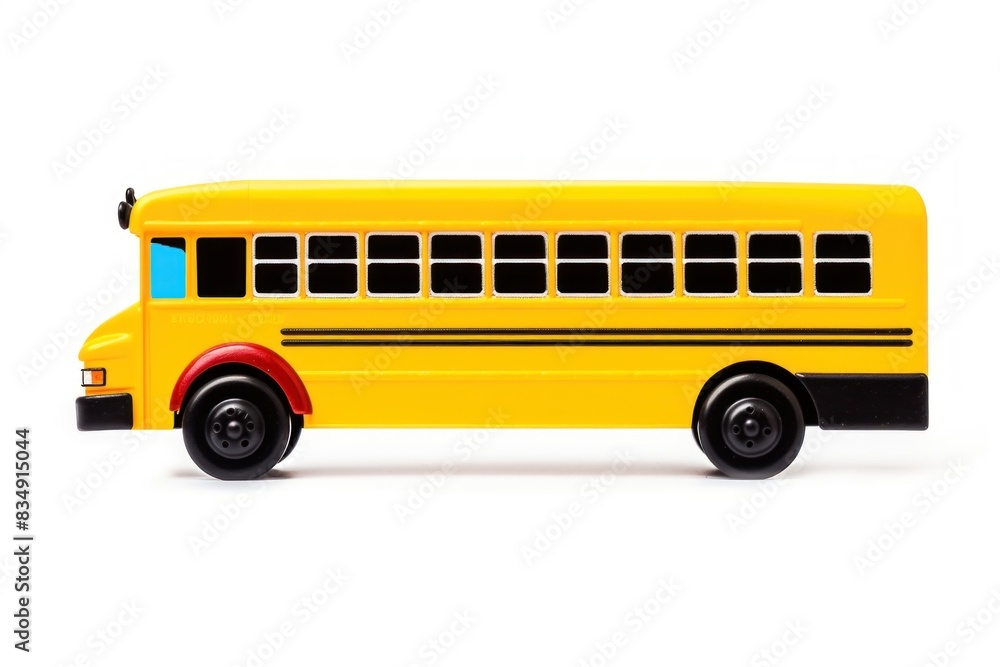 Yellow School Bus 2D Flat Illustration. School Bus mockup with copy and ...