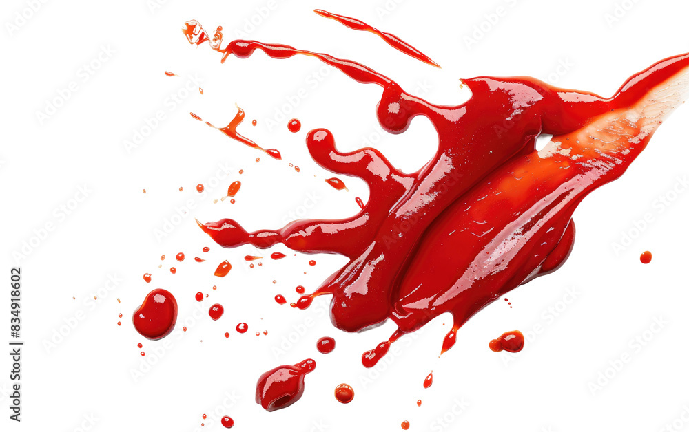 PNG images, Splattered Ketchup: Messy Culinary Scene isolated on ...