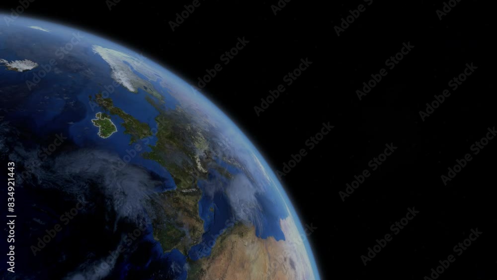 Fly Zoom into Ireland, Dublin, Cork, through space to see the country ...