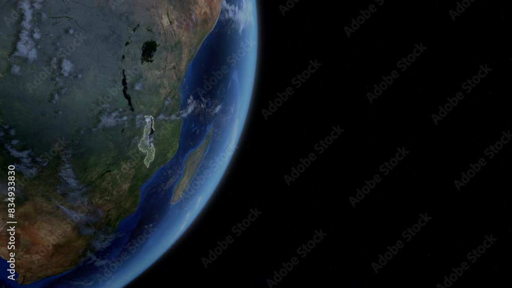 Fly Zoom into Malawi, Lilongwe, Blantyre, through space to see the ...