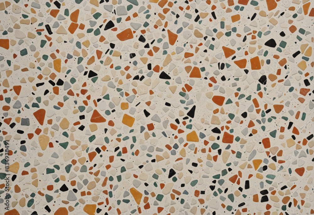 Top view of a multi-colored terrazzo floor texture from Italy Stock ...