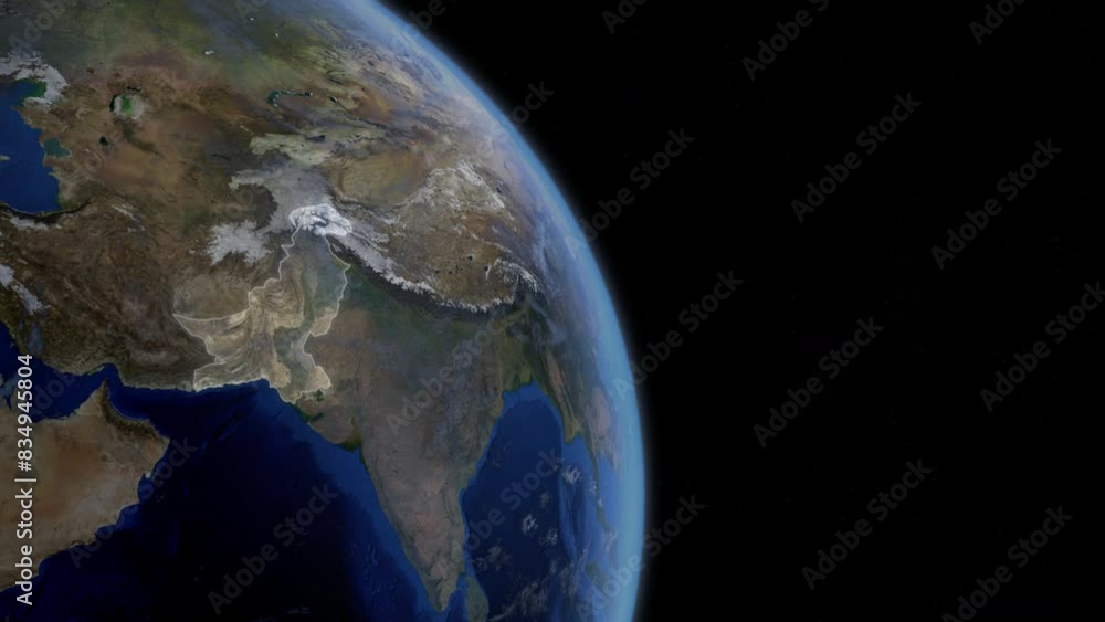 Fly Zoom into Pakistan, Islamabad, Karachi, through space to see the ...