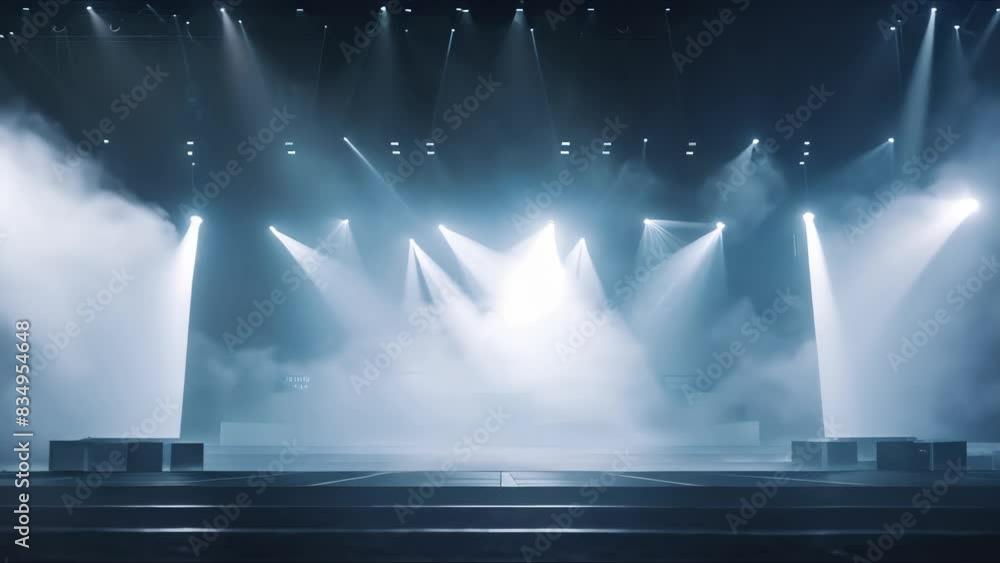 Stockvideon Mockup of concert stage exit sign with customizable white ...