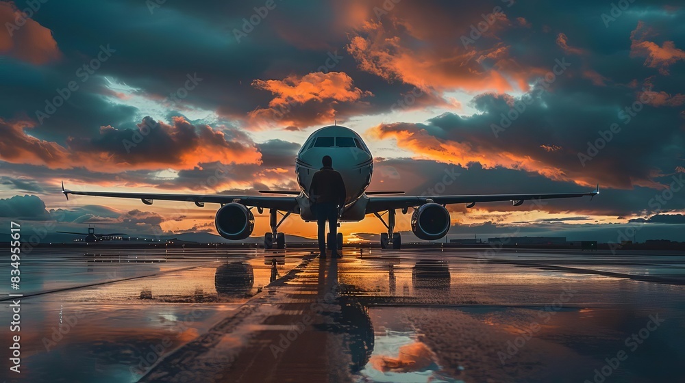 A pilot conducting a preflight inspection of an aircraft focus on ...