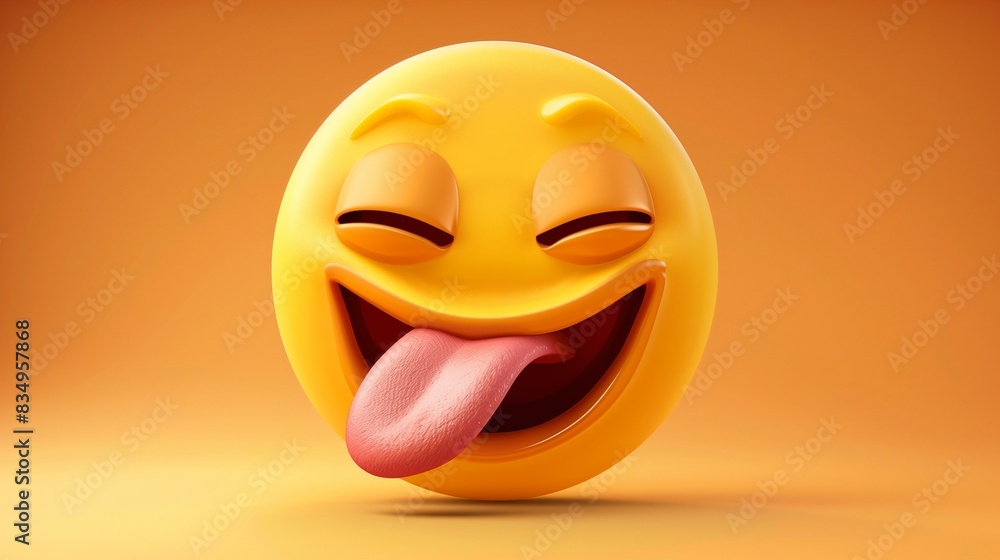 Winking face with tongue emoji - Crazy face emoticon - A face showing a ...
