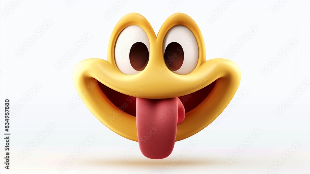 Winking face with tongue emoji - Crazy face emoticon - A face showing a ...
